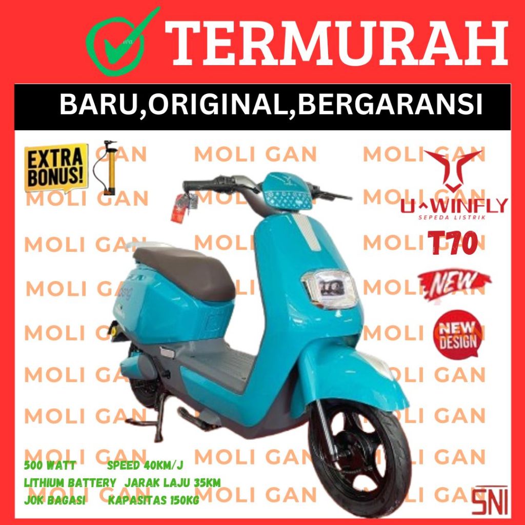 Jual NEW SERIES Sepeda Listrik T70 & Motor Listrik Uwinfly T80 GARANSI RESMI | Shopee Indonesia
