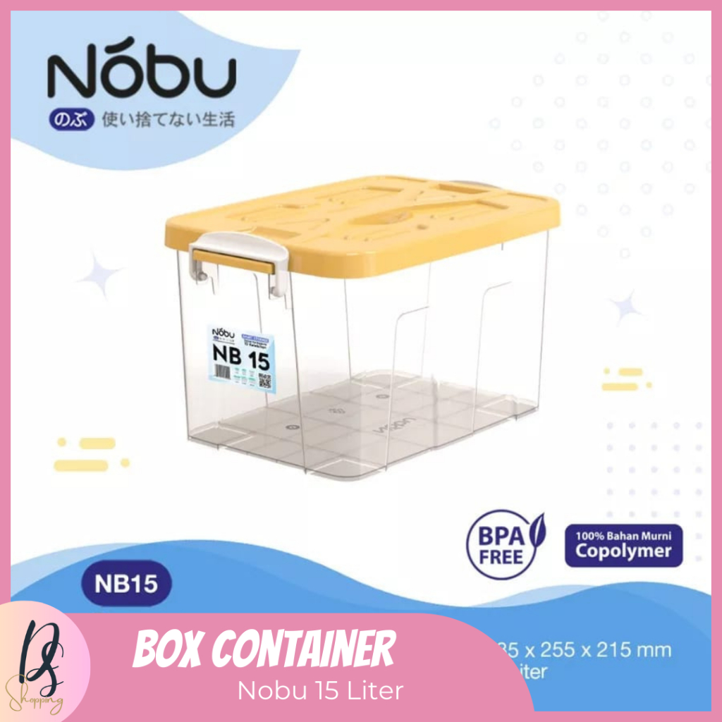 Jual Box Container 15 L NOBU / Box Container 15 L Bening | Shopee Indonesia