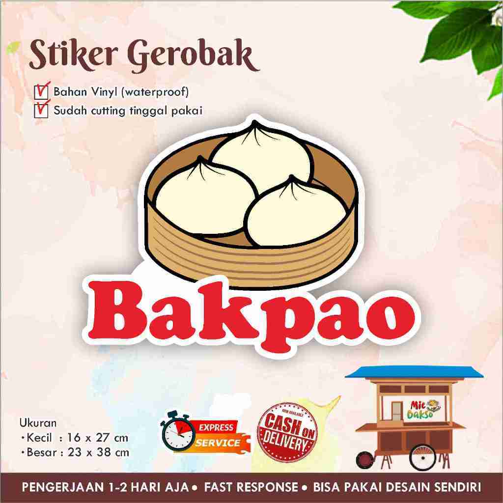Jual STIKER KACA GEROBAK VINYL BAKPAO | Shopee Indonesia