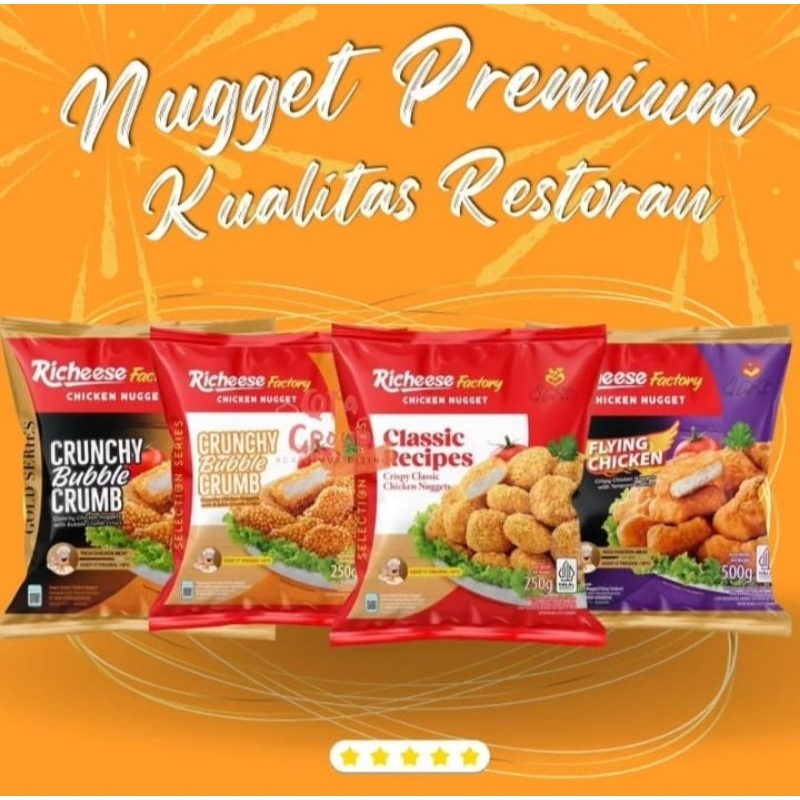 Jual Richeese Factory Nugget Crunchy Bubble Crumb 250g Crispy 500g ...