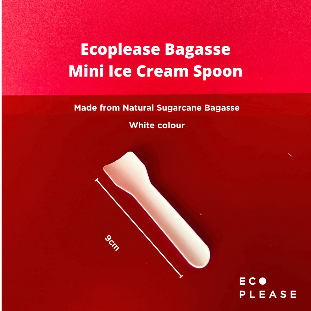 Jual 50pcs Sendok Es Krim Bagasse IceCream Mini Spoon Ecoriendly ...