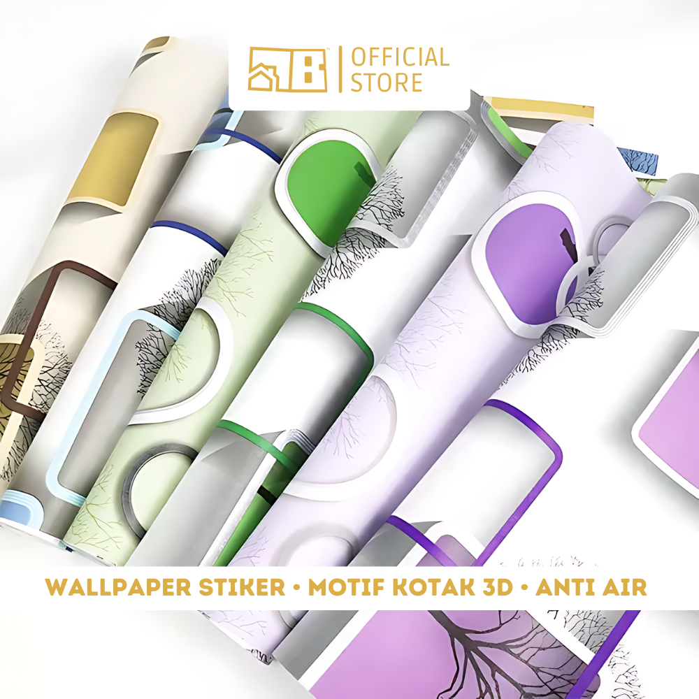 Jual [COD] Wallpaper Sticker Dinding Motif Kotak 8m x 45cm Kotak-Kotak ...