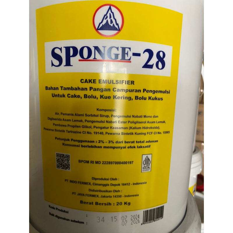 Jual SPONGE 28 @ 20 Kg | SP 28 CAKE EMULSIFIER | PENGEMBANG ROTI DAN ...