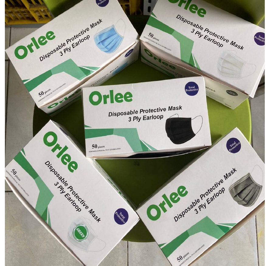 Jual Masker ORLEE ORLE Populer 3 ply 3Ply Putih 1 Koli (40Box) | Shopee ...
