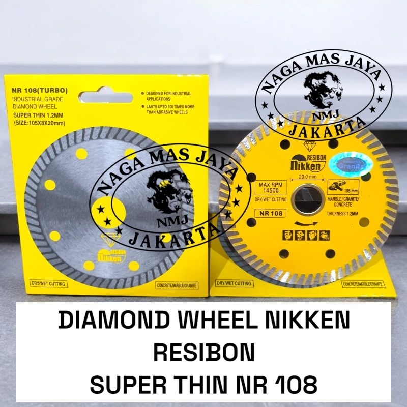 Jual DIAMOND WHEEL TURBO NIKKEN RESIBON 4" NR 108 / MATA GERINDA POTONG ...