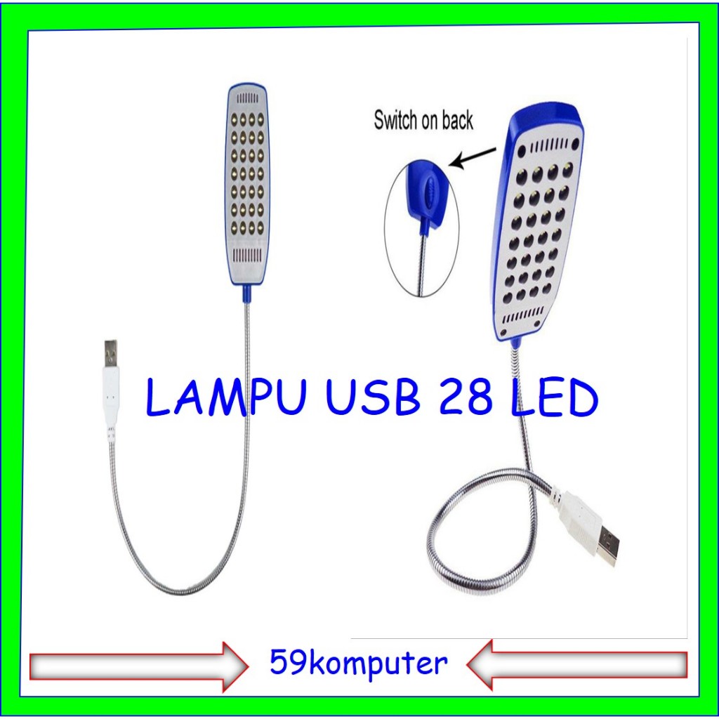 Jual Taffled LED lampu USB baca cool white 1.5w lampu gagang fleksible ...