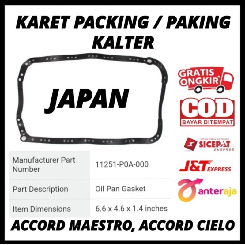 Jual Karet Paking Packing Kalter Karter Calter Accord Maestro, Accord ...