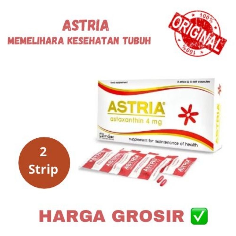 Jual Astria 4 mg Astaxanthin Box isi 12 kapsul | Shopee Indonesia