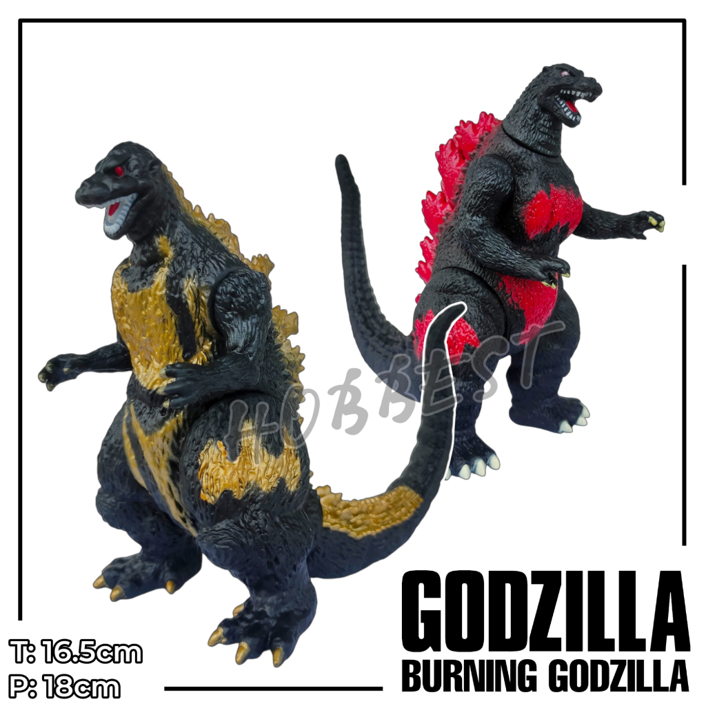 Jual BURNING GODZILLA - Action Figure Monster Miniatur Pajangan Mainan Gojira Besar Godzila Api ...