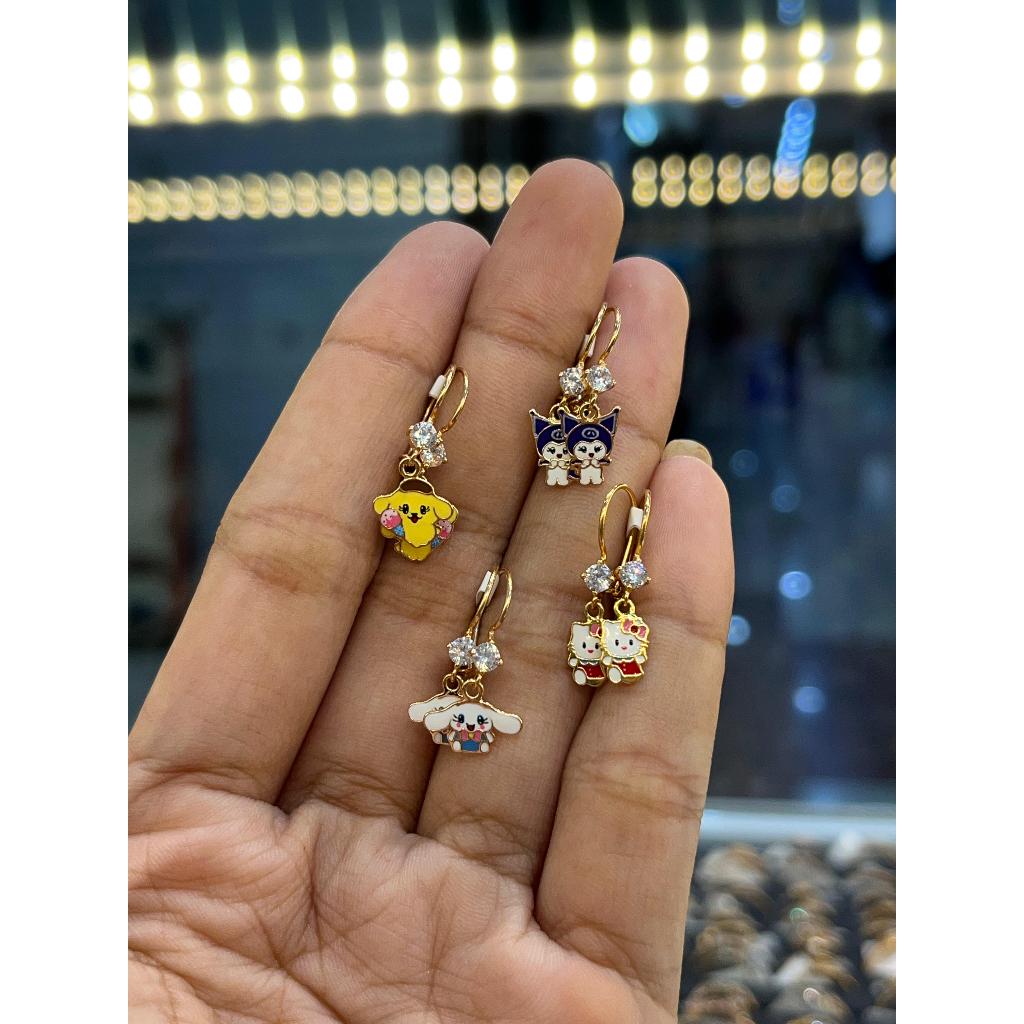 Jual ANTING SANRIO KADAR 300 (6K) ANTING KUROMI, POMPOM, DAN ...