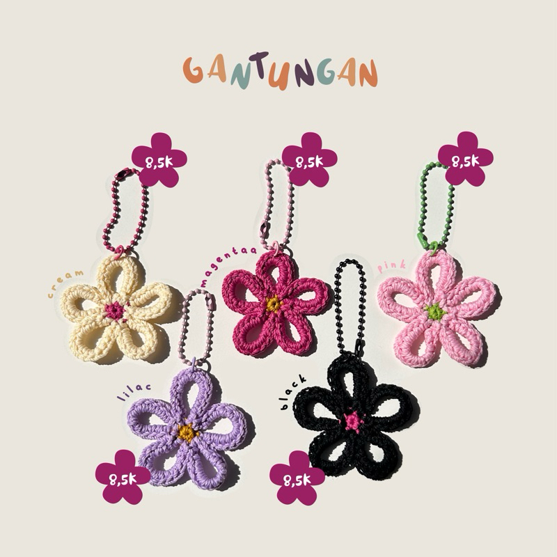 Jual Gantungan Kunci / Keychain bunga rajut | Shopee Indonesia