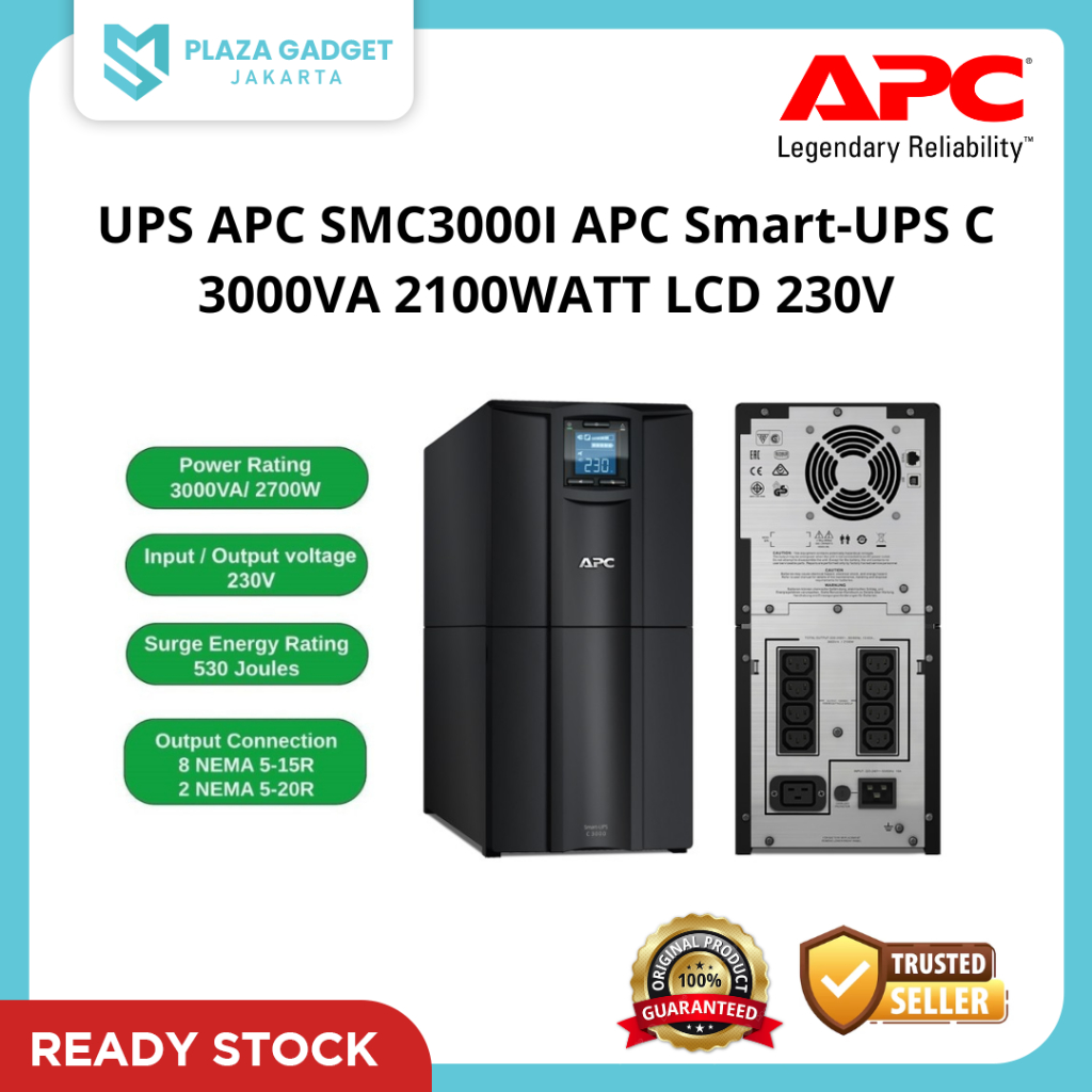 Jual UPS APC SMC3000I APC Smart-UPS C 3000VA 2100WATT LCD 230V - Garansi Resmi | Shopee Indonesia