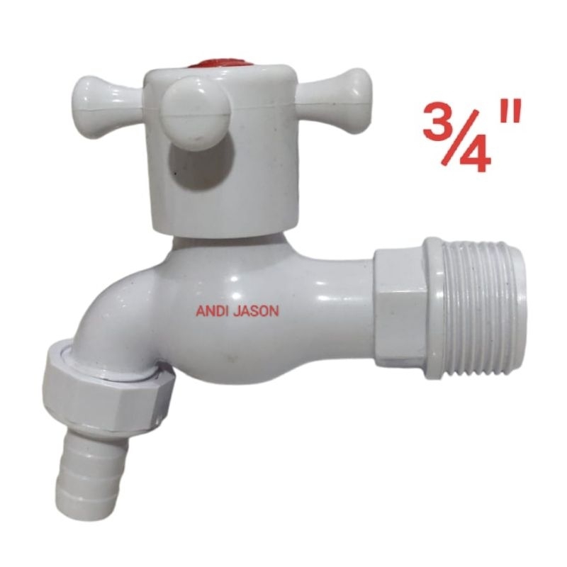 Jual kran pcv putar 3/4 inci merek AP kran tembok plastik 3/4" | Shopee ...