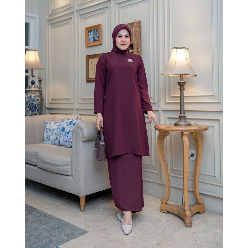 Jual Aluna Set Trok Polos model Terbaru ORI /Baju Kurung Melayu / Baju ...