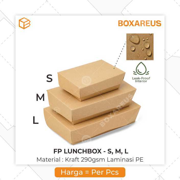 Jual Paper Lunch Box Nasi Dus Laminasi Kotak Makanan Takeaway | FP ...