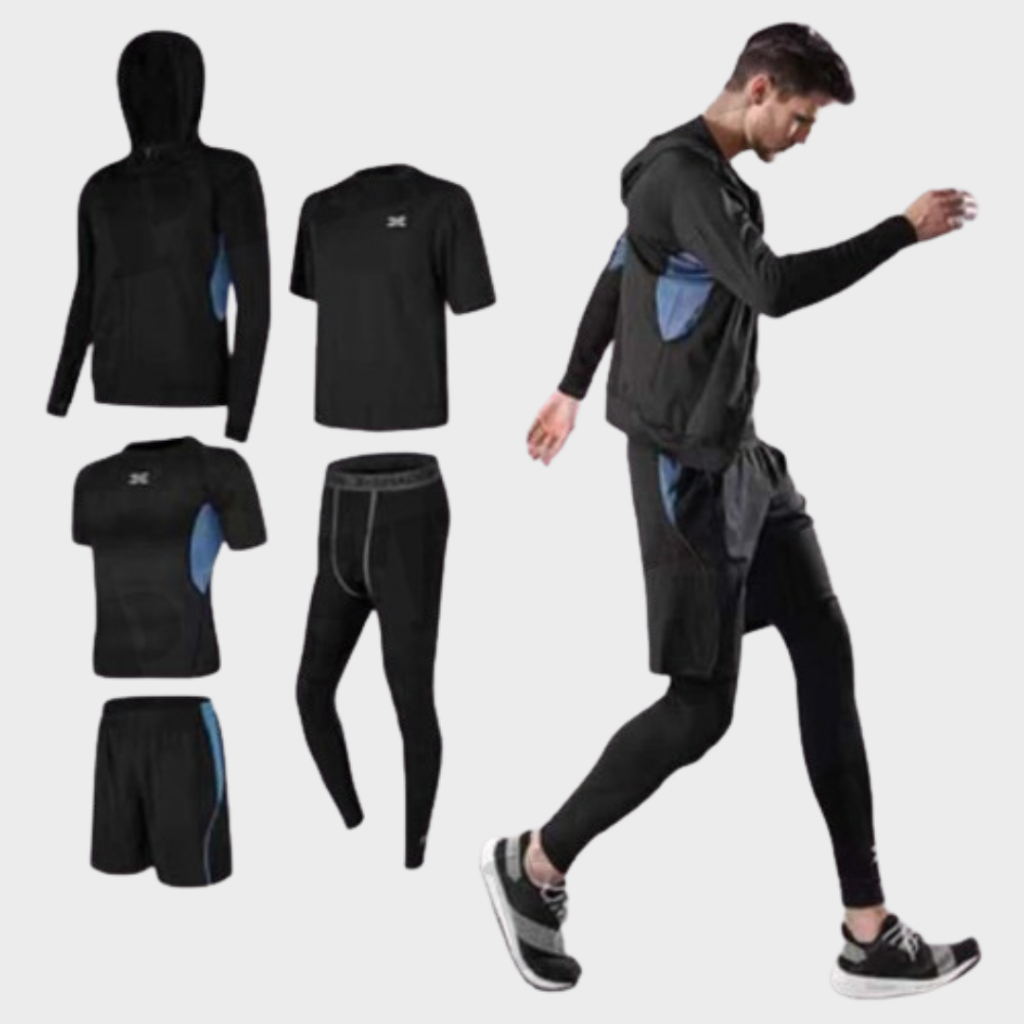 Jual Oppa Style Shop Set 5PCS Base Layer Manset Sport Compression Gym ...