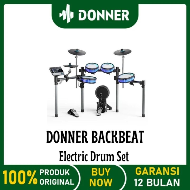 Jual Donner BackBeat Electric Drum Set with High-Tech 7-inch ...