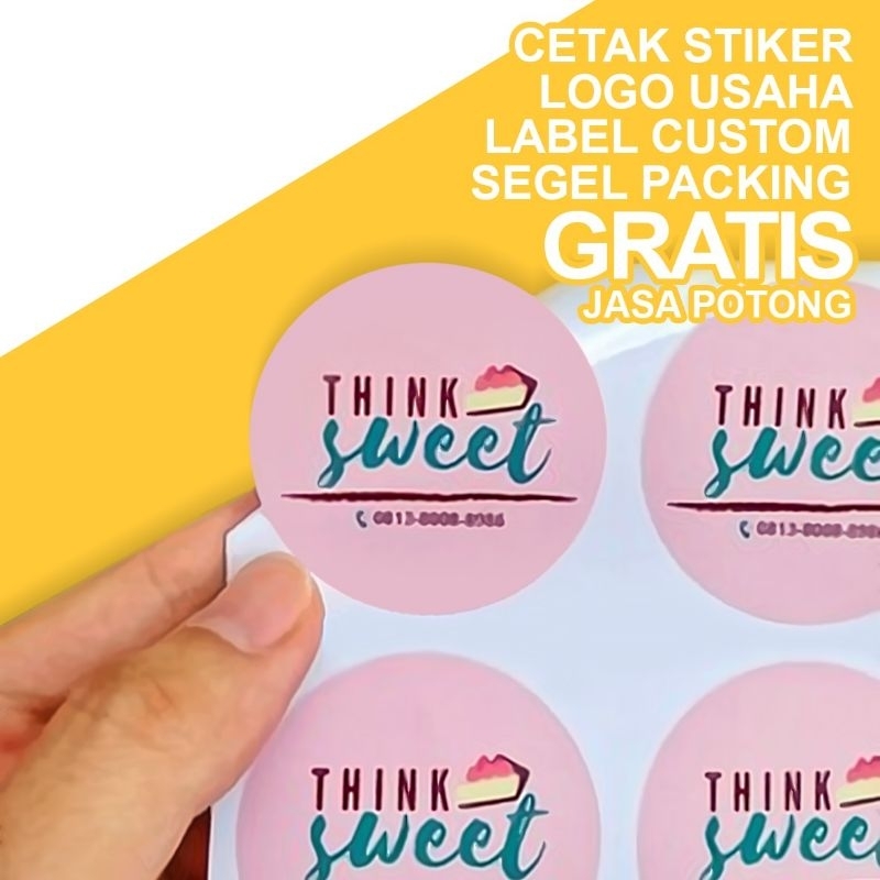 Jual Cetak Stiker Custom / Stiker Label / Stiker Logo (STIKER) | Shopee ...