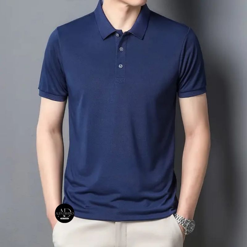 Jual Kaos kerah polo shirt POLOS lengan pendek // Distro polo shirt combinasi pria kerah sporty ...