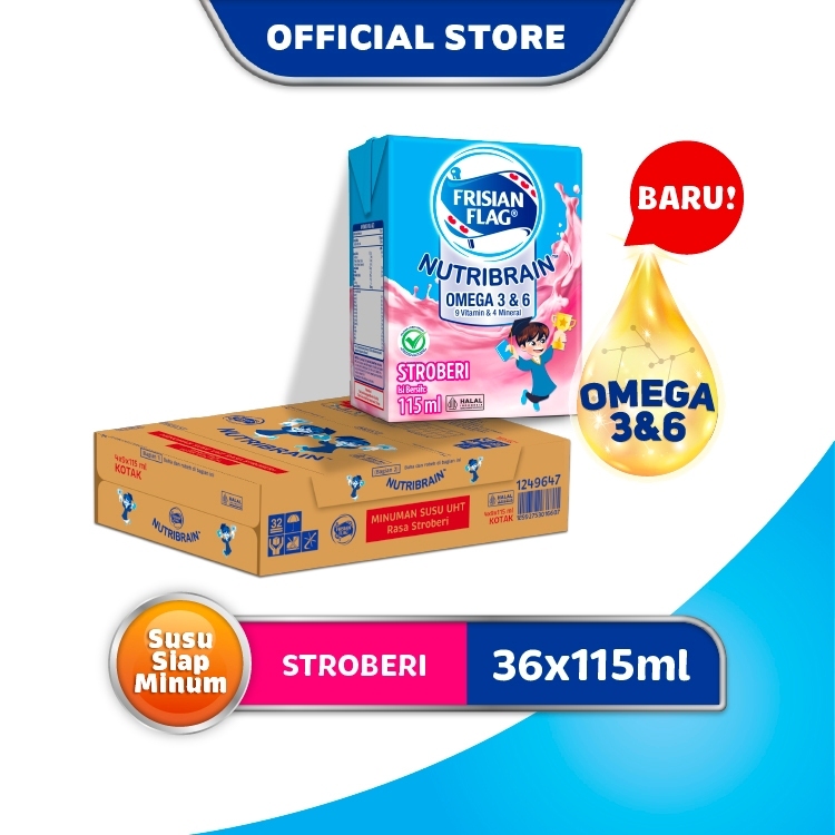 Jual Susu UHT Frisian Flag Strawberry 115 ML , 1 KARTON (Kemasan lebih tinggi) | Shopee Indonesia