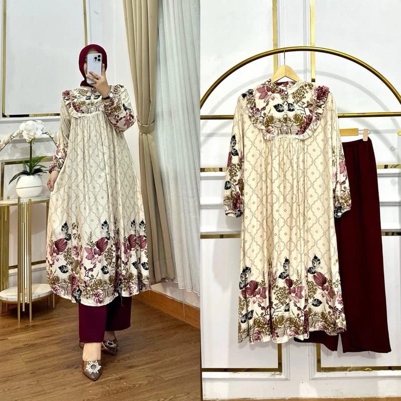 Jual Setelan Tunik Wanita Terbaru Kekinian // Geisya Set Tunik | Shopee ...