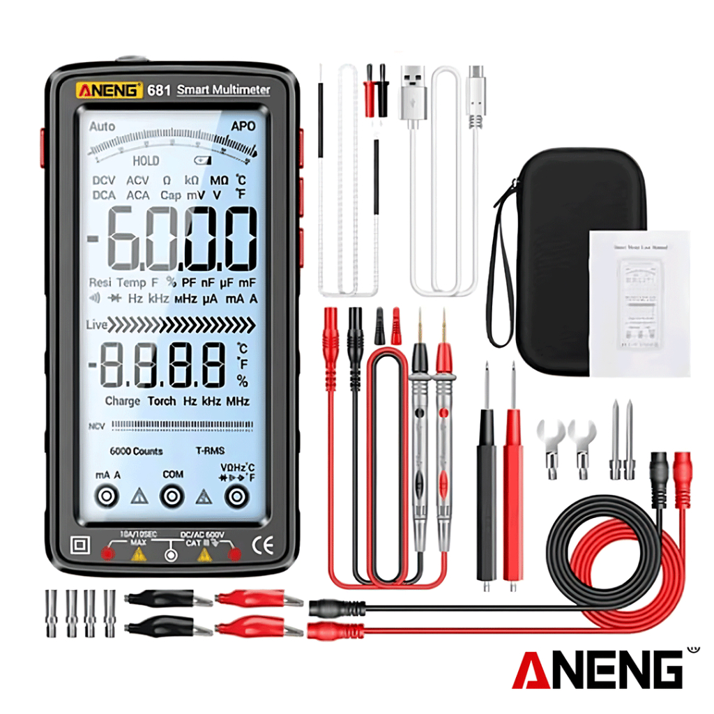 Jual Aneng 681 Pro Smart Digital Multimeter Rechargeable Capacitance ...