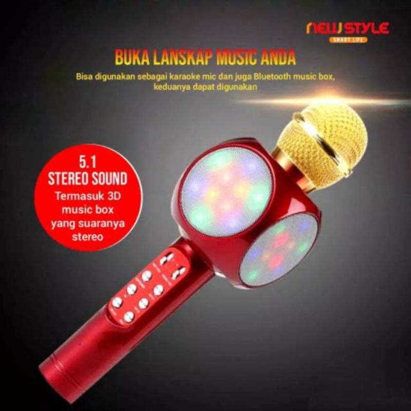 Jual MIC KARAOKE BLUETOOTH ORIGINAL FLECO WS1816/MICROPHONE WIRELESS BLUETOOTH | Shopee Indonesia