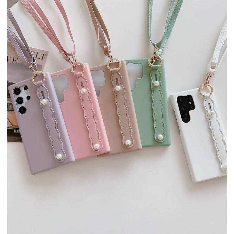 Jual SAMSUNG S23 Shell & Pearl Strap with Sling Tali Panjang Softcase ...