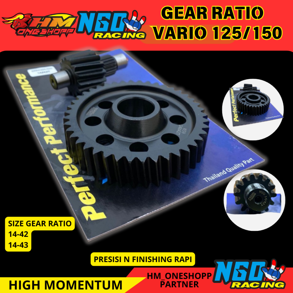 Jual gear rasio ngo racing vario 125 vario 150 pcx cbu thailand part ...