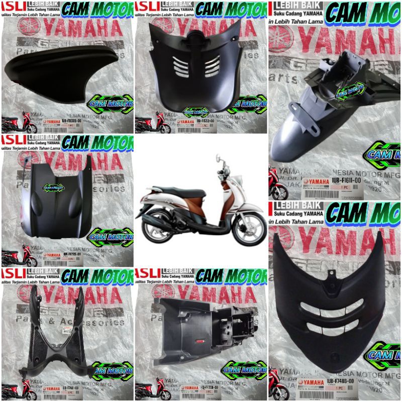 Jual paket body bodi kasar 7pc fino karbu 115 2012 2013 original yamaha ...