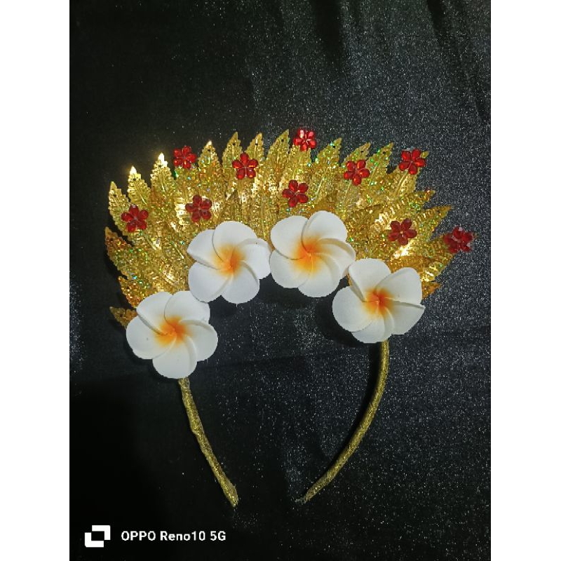 Jual Mahkota bando daun emas mutiara adat Jawa mewah premium simple ...