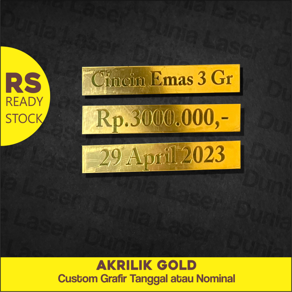 Jual Custom Grafir Tanggal atau Nominal Dekorasi Mahar Bahan Akrilik ...