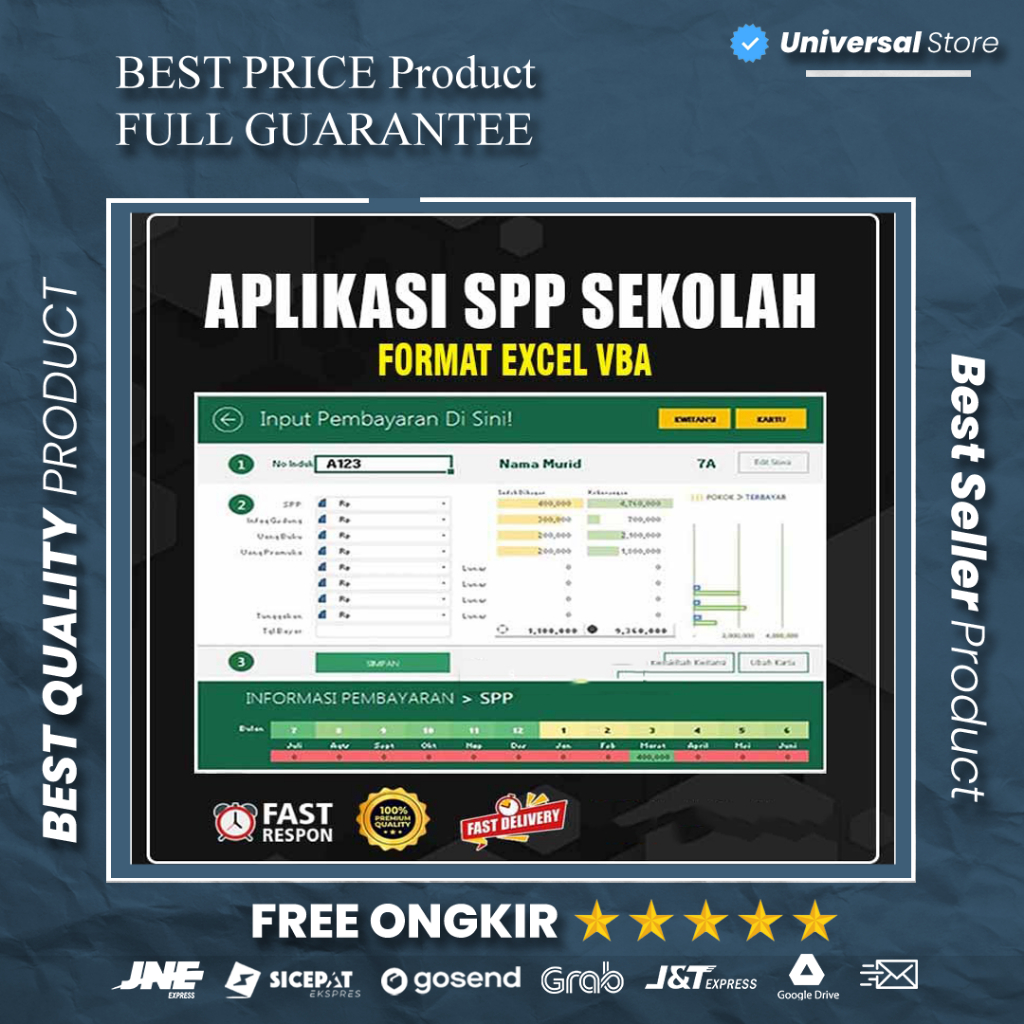 Jual Aplikasi Microsoft Excel Pembayaran SPP Sekolah Format VBA Premium SD SMP SMA SMK | Shopee ...