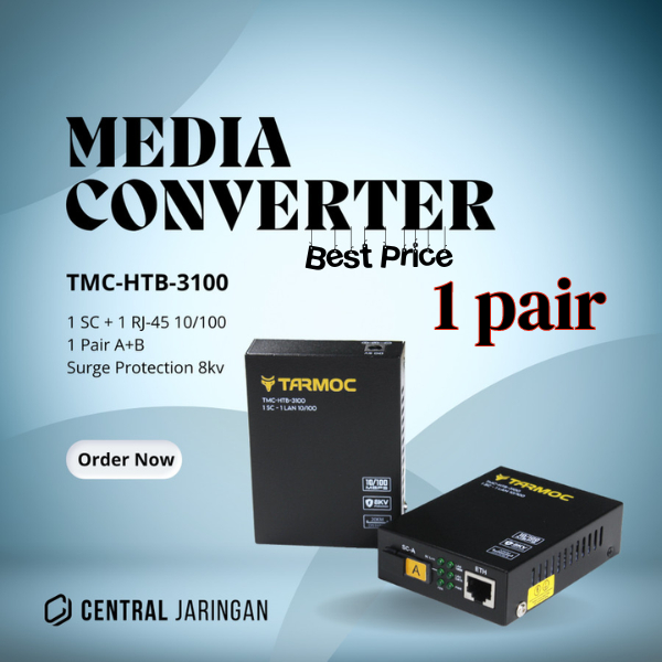 Jual Tarmoc TMC-HTB-3100 | Media Converter 1 FO 1 LAN 10/100Mbps | 1SC 1LAN | Shopee Indonesia
