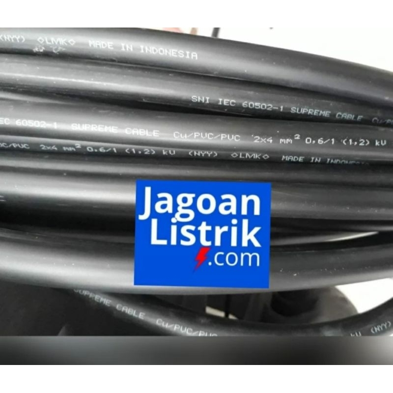 Jual Kabel Listrik NYY 2x4 Supreme Kabel Tunggal / Engkel NYY 2 x 4 0.6 ...