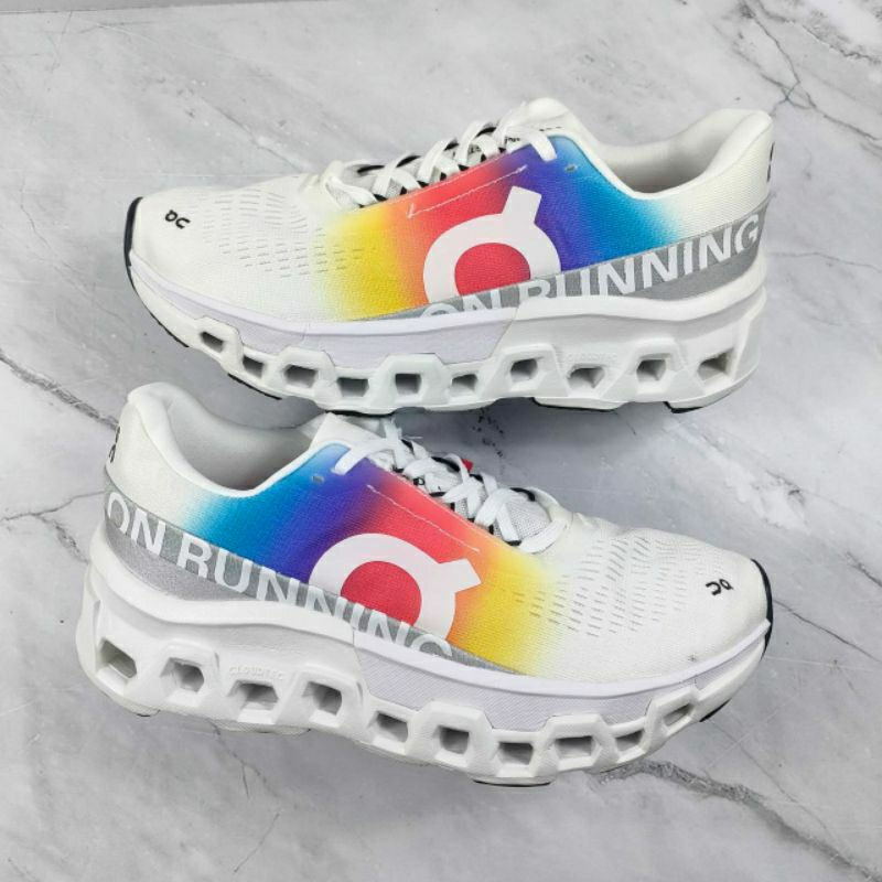 Jual Sepatu Running On Cloud Monster 2 White Rainbow Sepatu Lari ...
