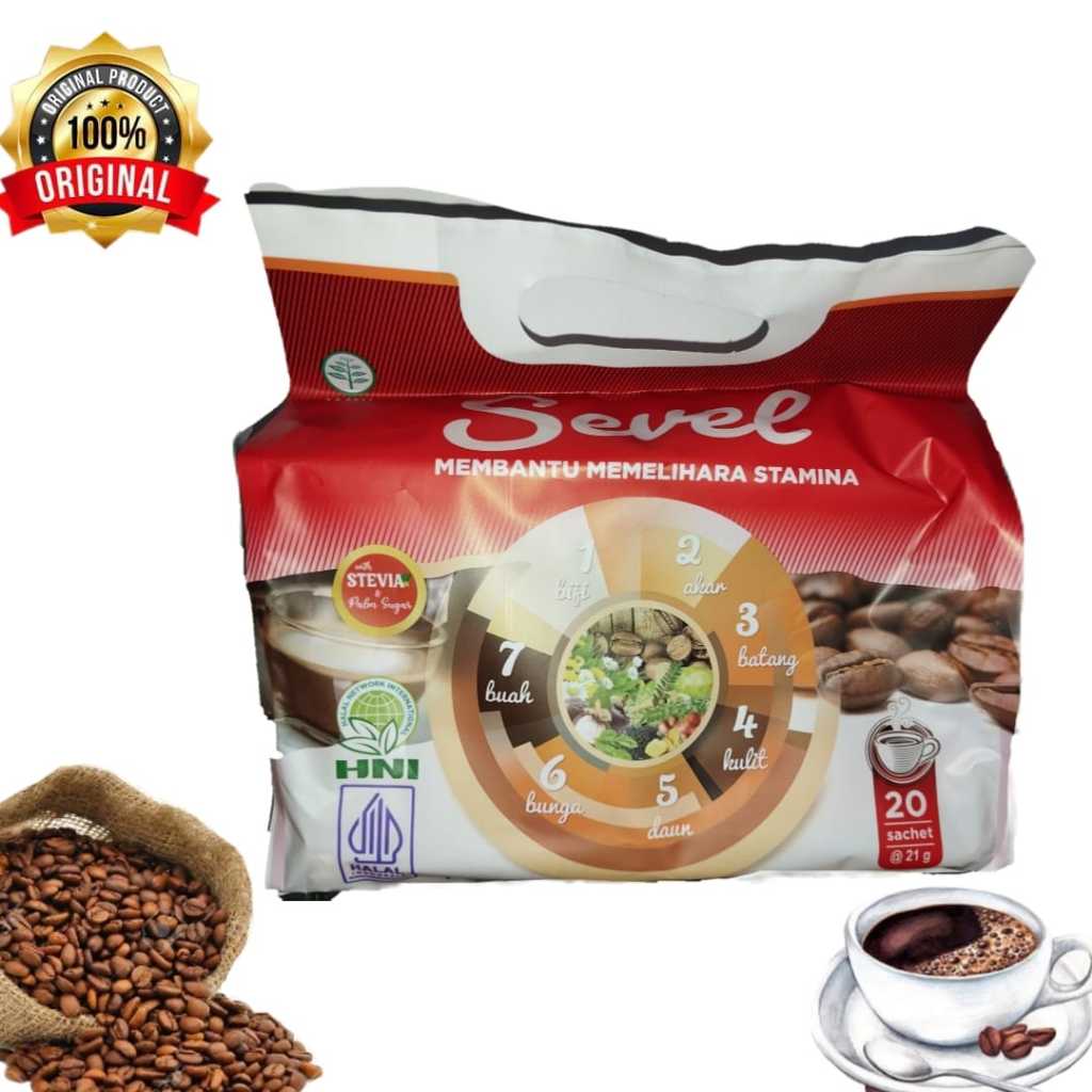 Jual Kopi Sevel 7elemen herbal kopi HNI Isi 20sachet | Shopee Indonesia