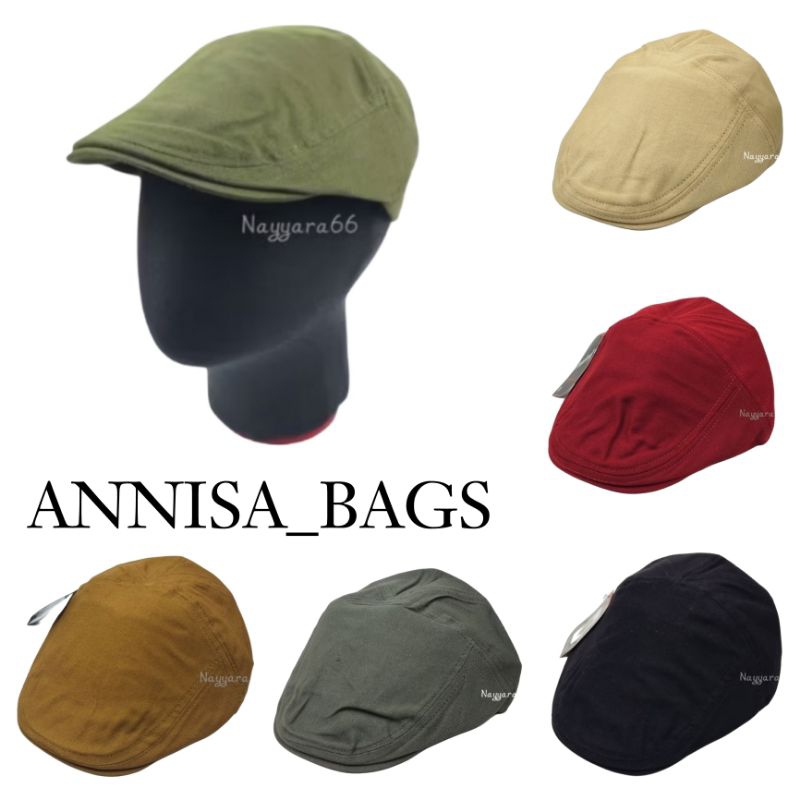 Jual TOPI PET CANVAS | FLAT CAP HAT CANVAS | TOPI KODOK | TOPI COPET ...