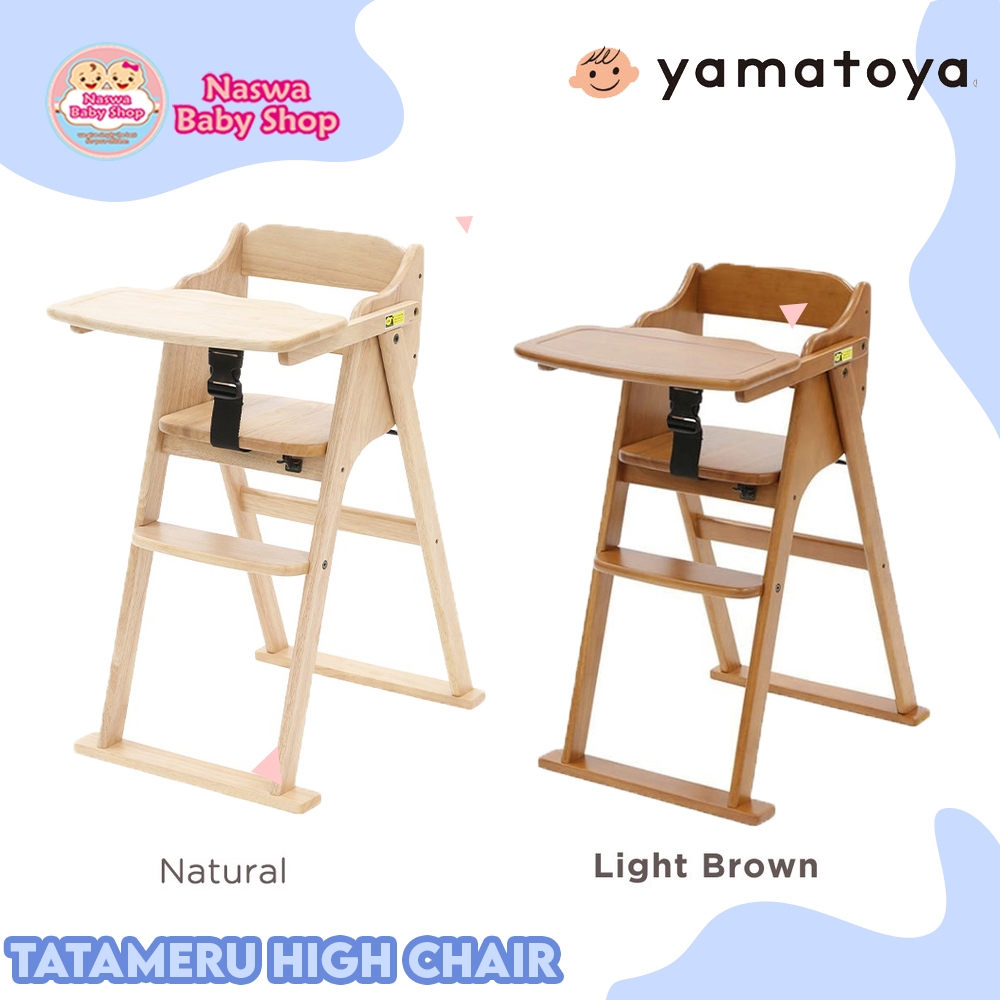 Jual Yamatoya Tatameru Natural Baby High Chair Kursi Makan Bayi | Shopee Indonesia
