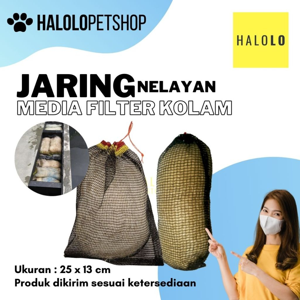Jual Jaring Nelayan Filter Kolam Media Filter Kolam 25x13 cm | Shopee ...
