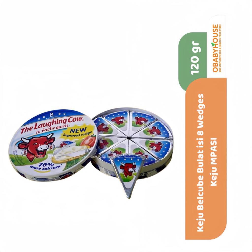 Jual Keju Belcube Bulat isi 8 Wedges 120 gr Keju MPASI | Shopee Indonesia