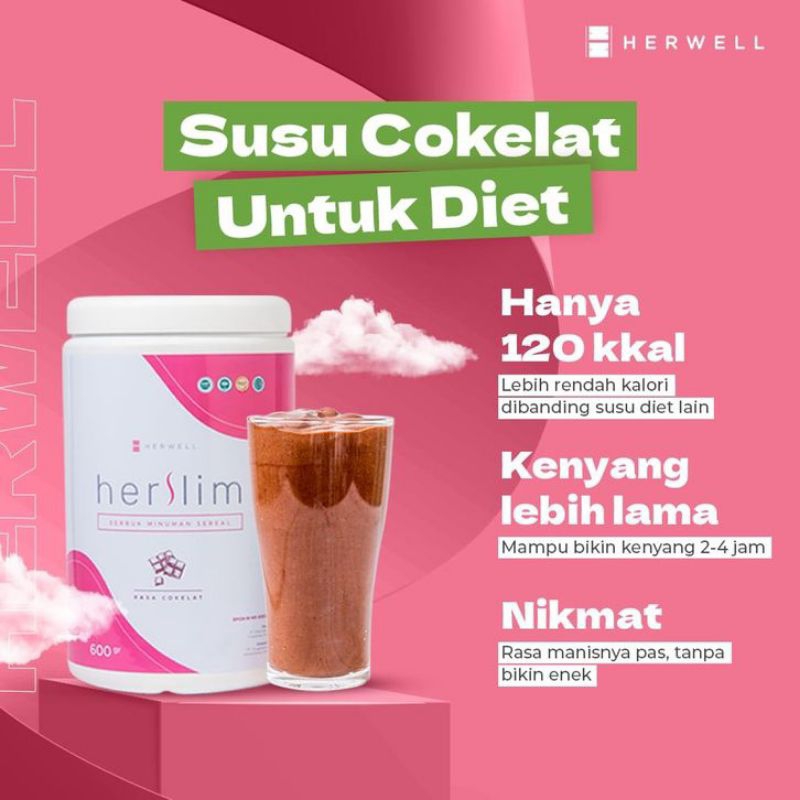 Jual HERSLIM SUSU COKLAT DIET | Lebih rendah kalori | Kenyang lebih ...