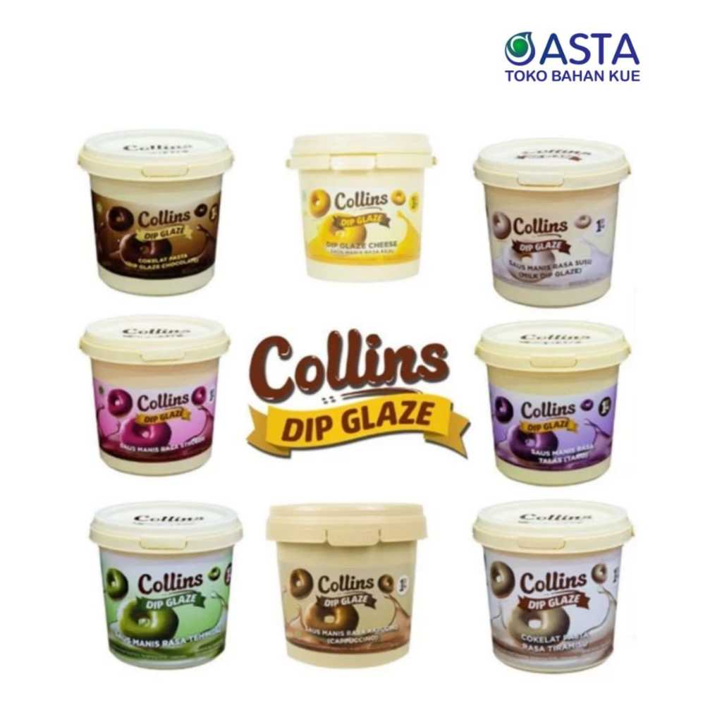 Jual Collins Dip Glaze Selai All varian 1 Kg Untuk Topping Kue Donut ...