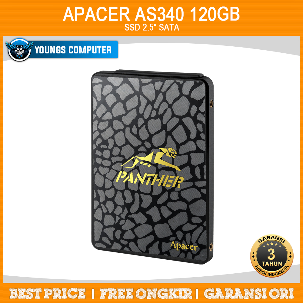 Jual SSD 2.5" APACER PANTHER 120GB AS340 SATA III SSD | Shopee Indonesia