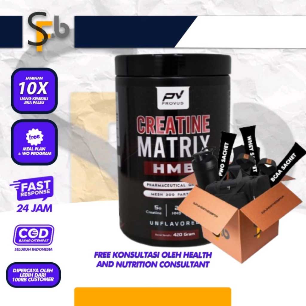 Jual PROVUS Creatine Matrix HMB 420GR 60 Servings | Shopee Indonesia
