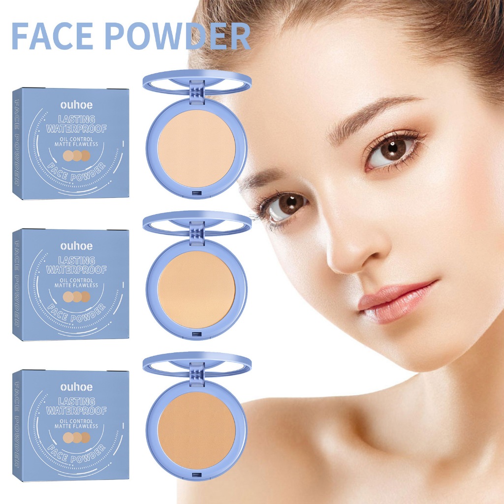 Jual OUHOE Pressed Powder Bedak Bedak Padat Matte Blurring Menyamarkan ...