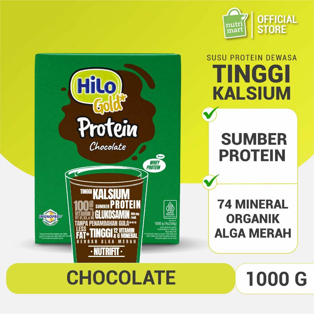 Jual HiLo Gold Chocolate 1000 gram - Susu Tinggi Kalsium Lebih Rendah ...