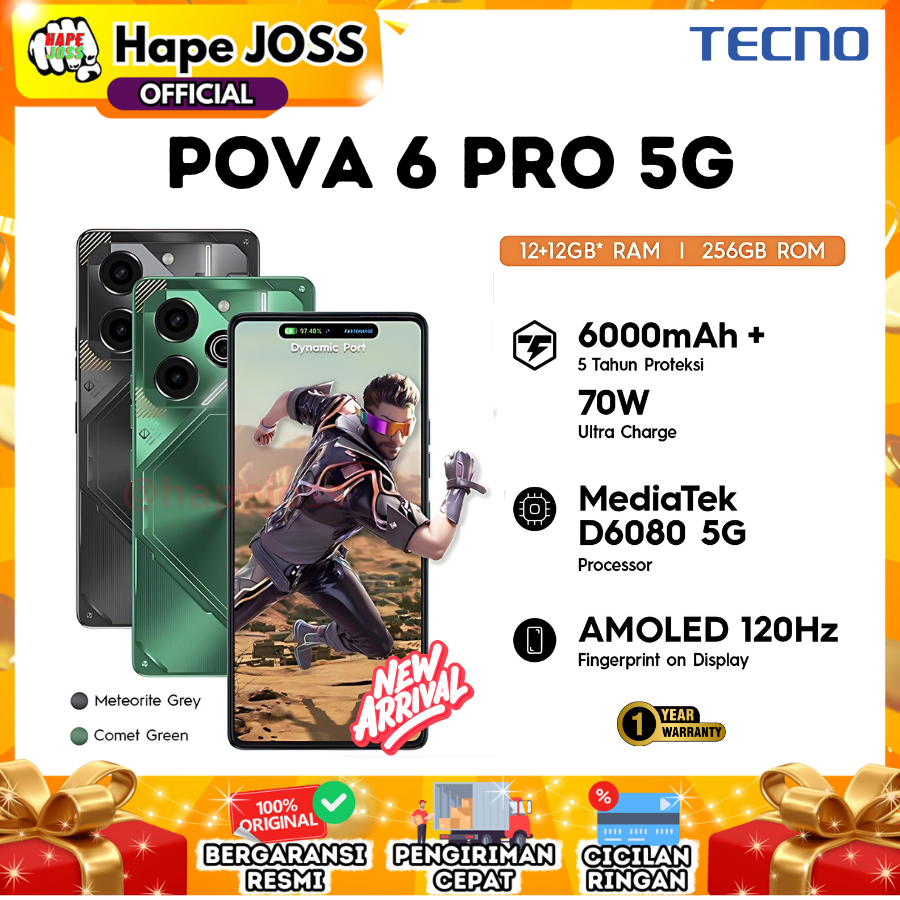 Jual Tecno Pova 6 Pro 5G 12/256GB NFC Garansi Resmi Indonesia [ Brand ...