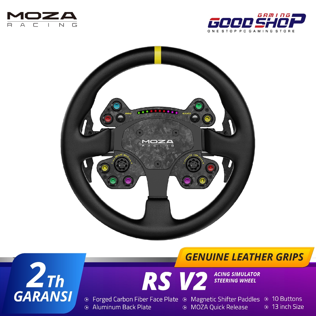 Jual MOZA RACING RS V2 Steering Wheel Leather | Racing Simulator ...