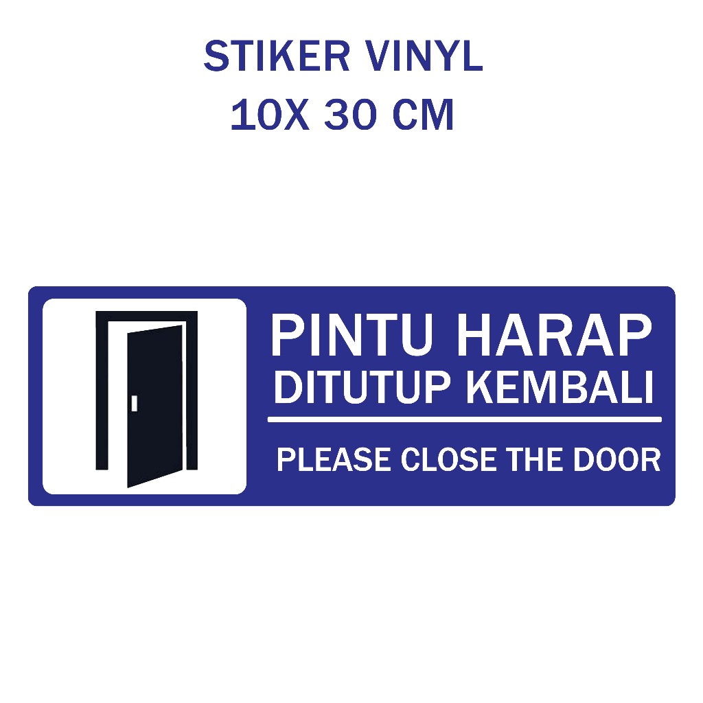 Jual stiker pintu harap tutup kembali | Shopee Indonesia